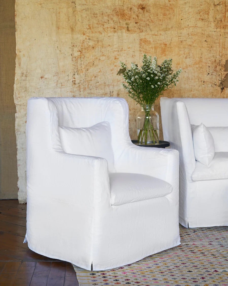 Cisco - Havanna Wingback Chair - Logan White - IN STOCK | Eyre Home